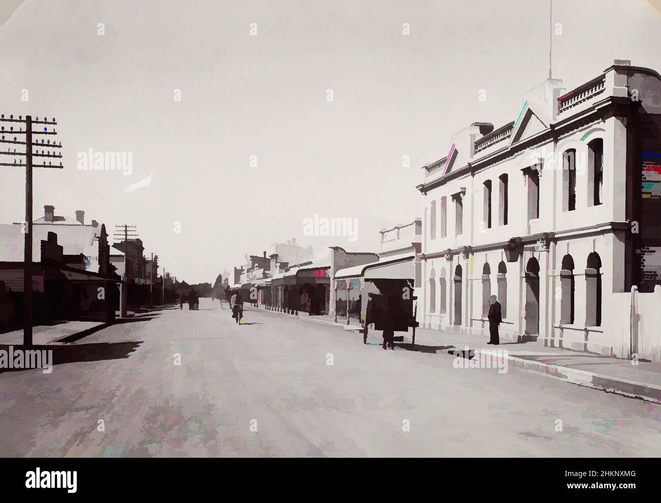 Art inspired by King Street, Temuka, Muir & Moodie studio, 1912, Temuka ...