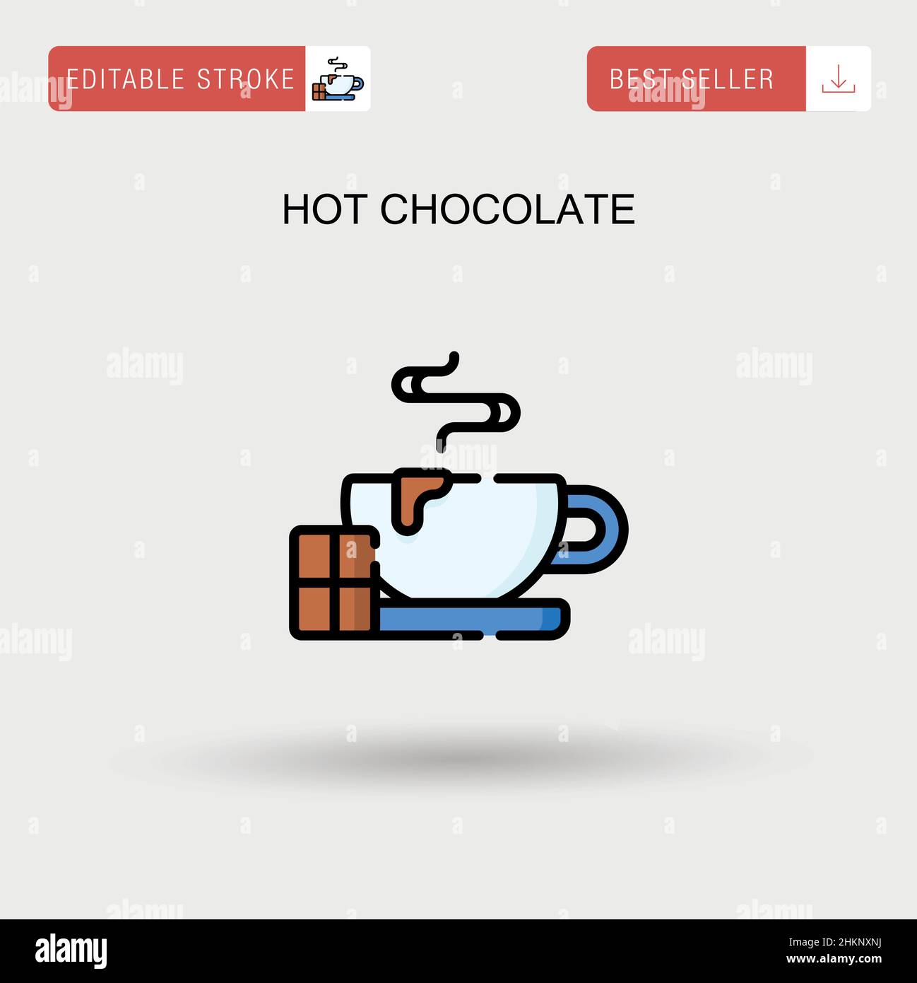 Cup tasty hot chocolate Stock Vector Images - Alamy