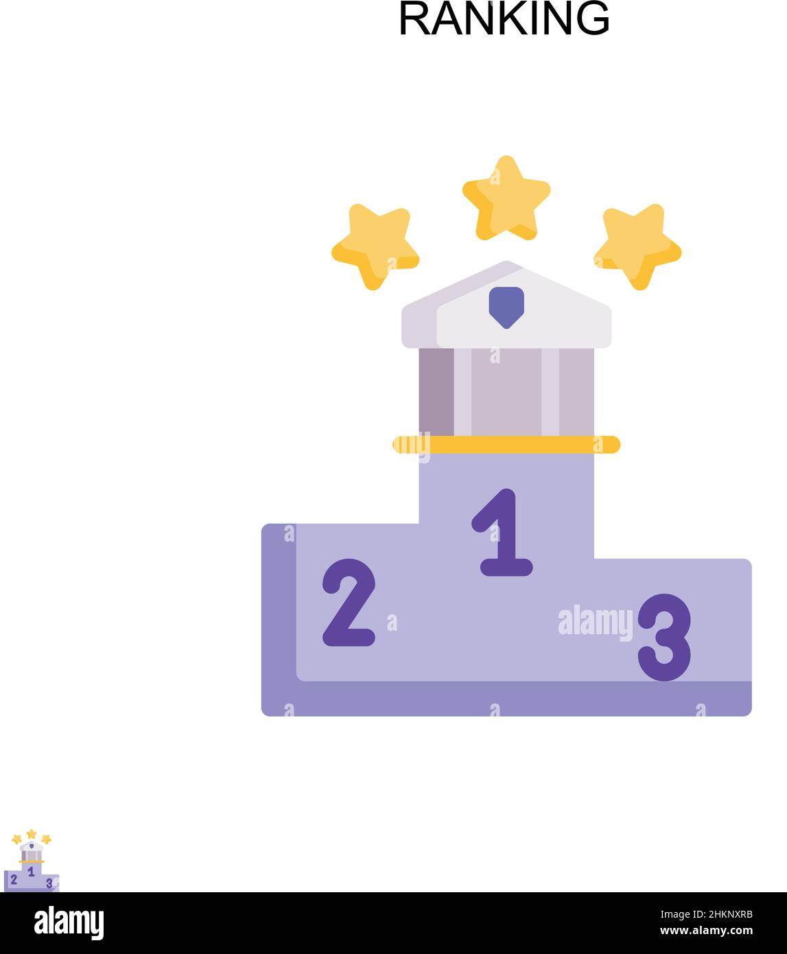 Ranking Simple vector icon. Illustration symbol design template for web ...