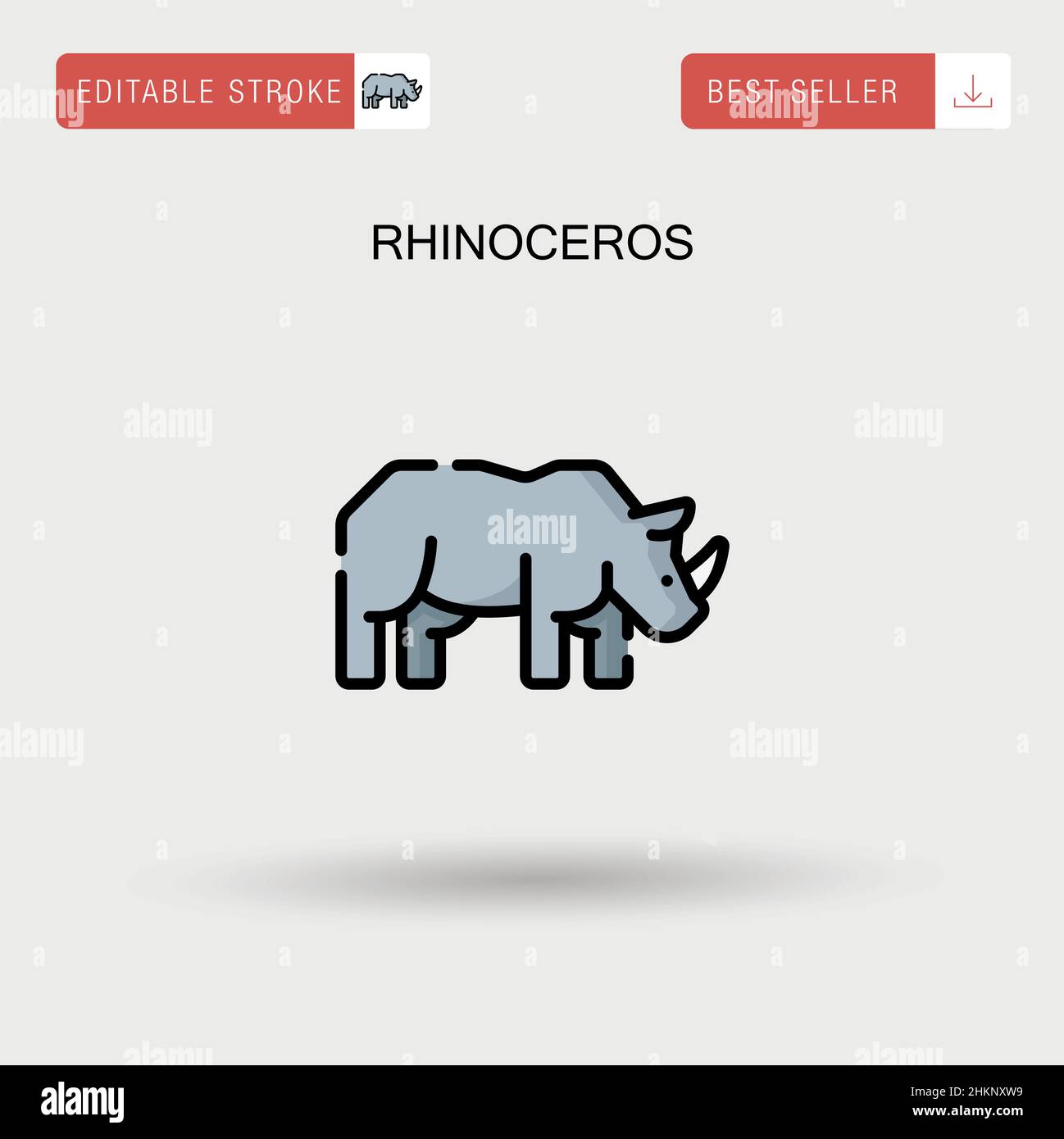 Rhino icon hi-res stock photography and images - Alamy