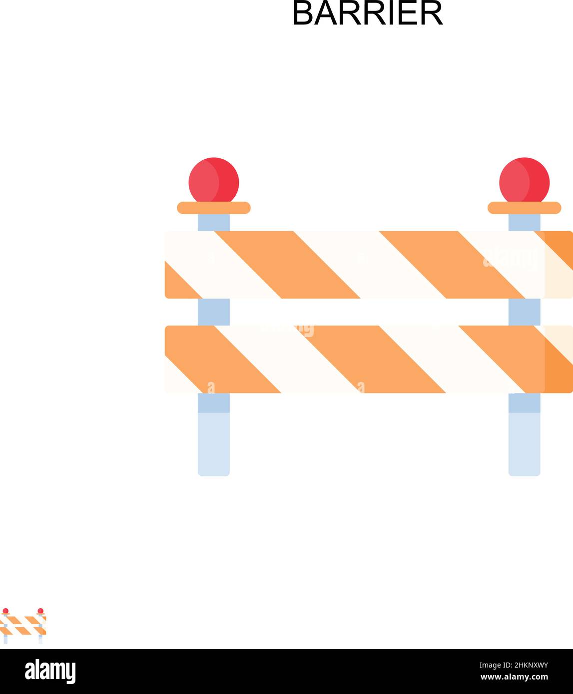 Barrier Simple vector icon. Illustration symbol design template for web ...