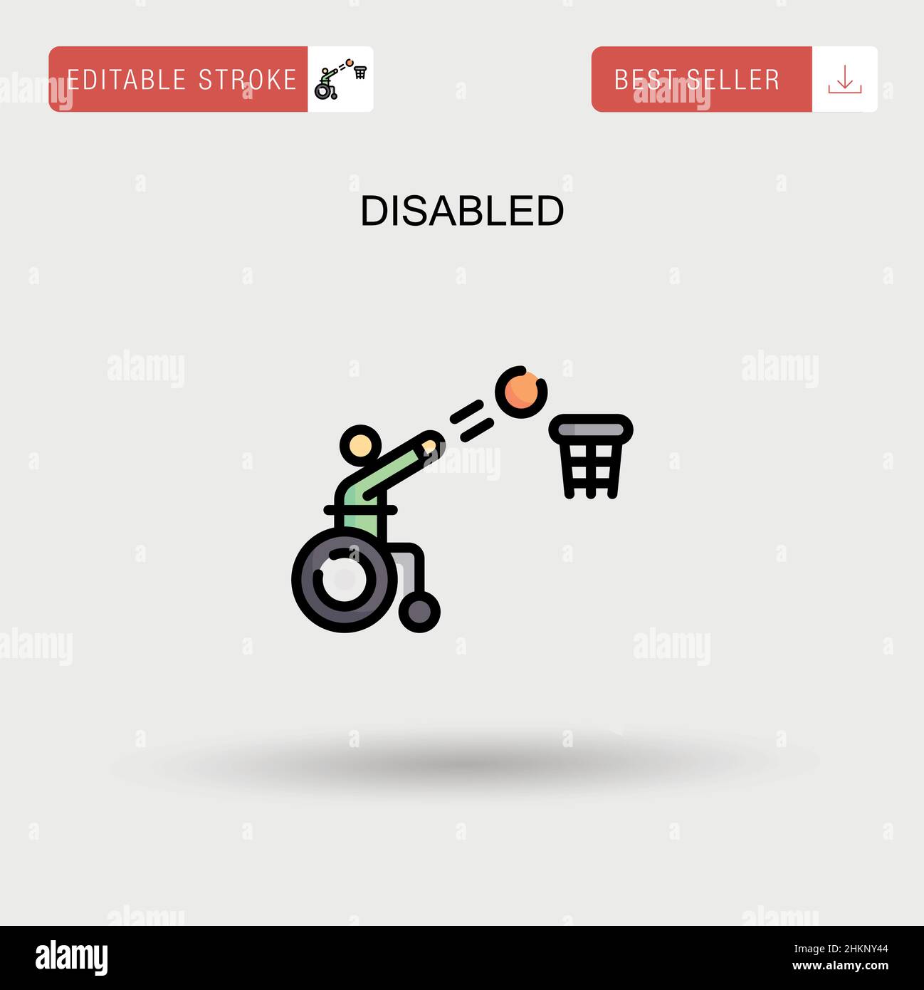 Disabled Simple vector icon Stock Vector Image & Art - Alamy