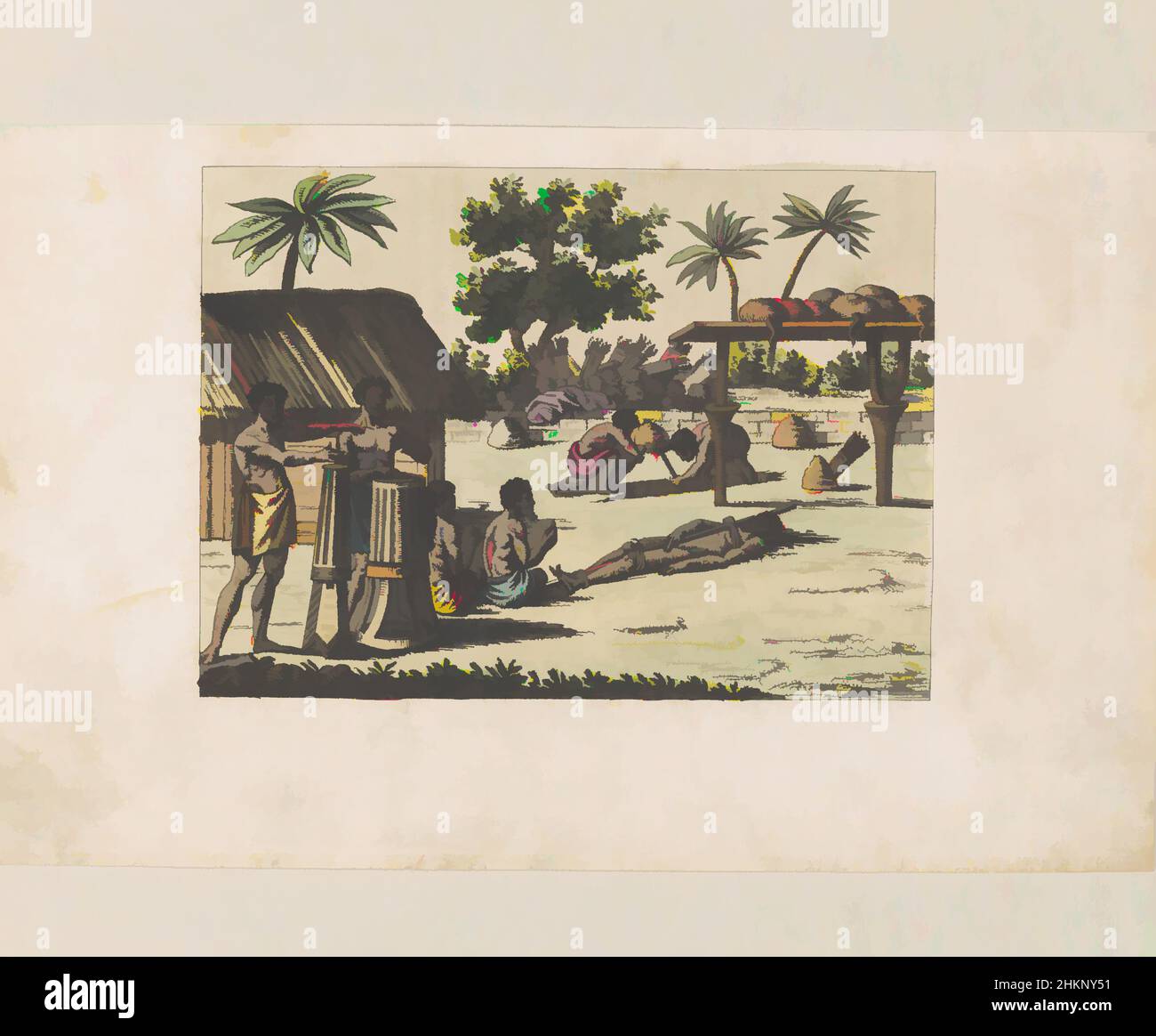 Art inspired by Morai o cimitero (Tahiti), Giovanni Sasso, etching ...