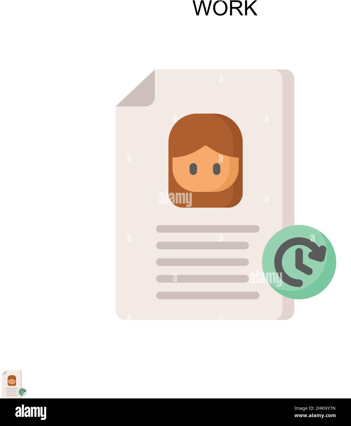 Work Simple vector icon. Illustration symbol design template for web ...