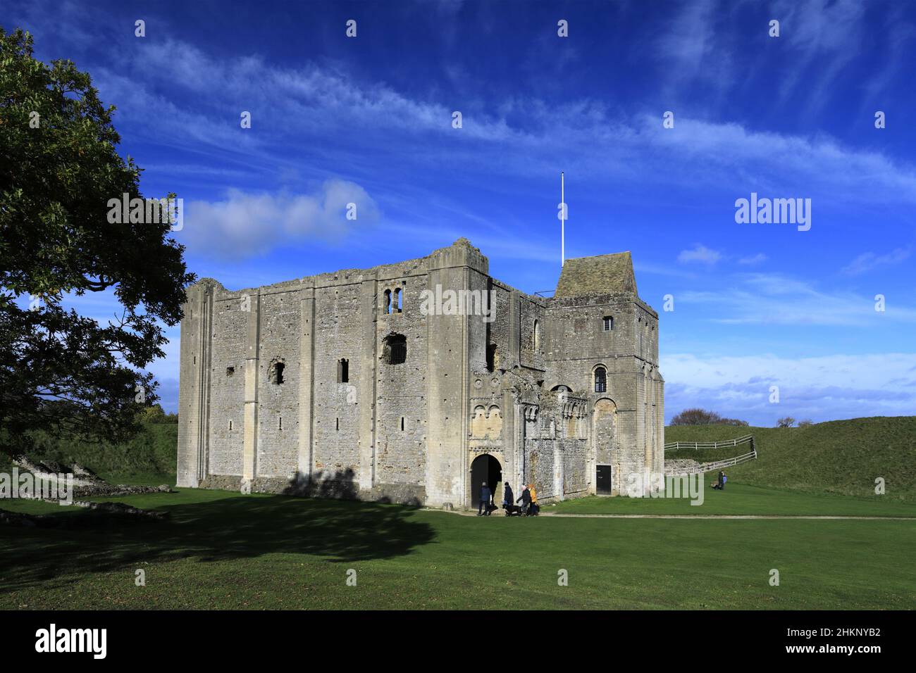 Summertime view of the ruins of Castle Rising Castle, Castle Rising ...
