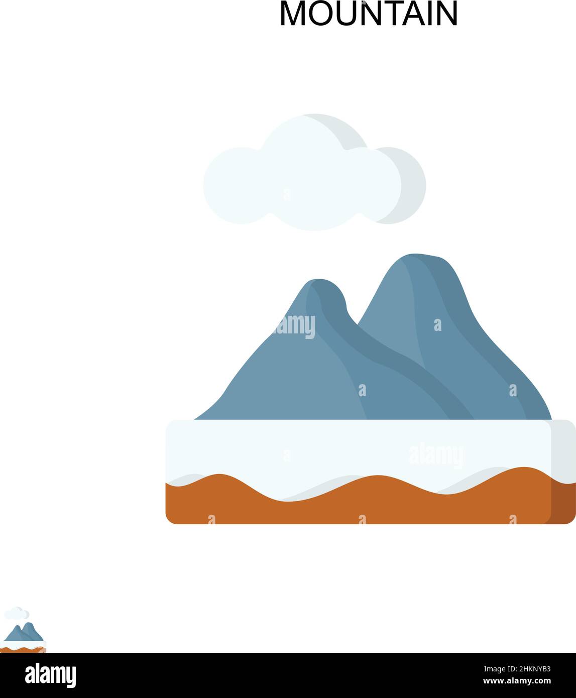 Mountain Simple vector icon. Illustration symbol design template for ...