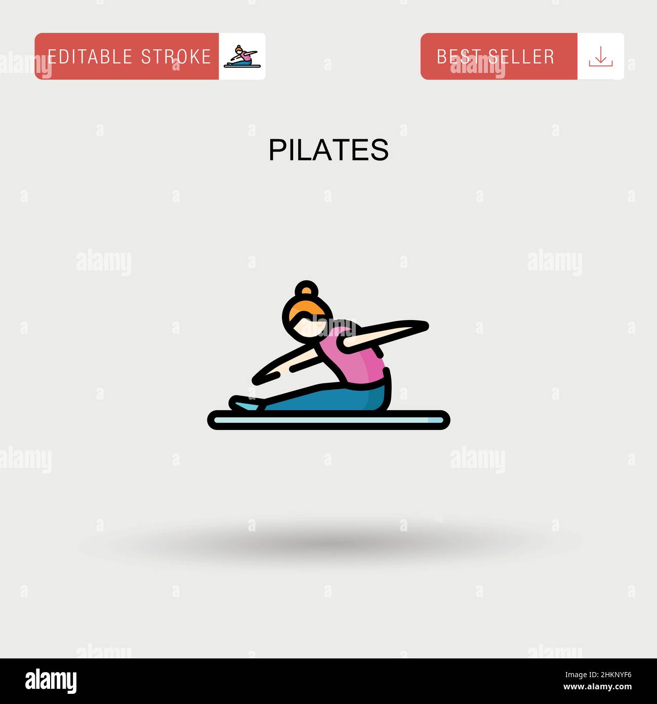 Pilates Simple vector icon Stock Vector Image & Art - Alamy