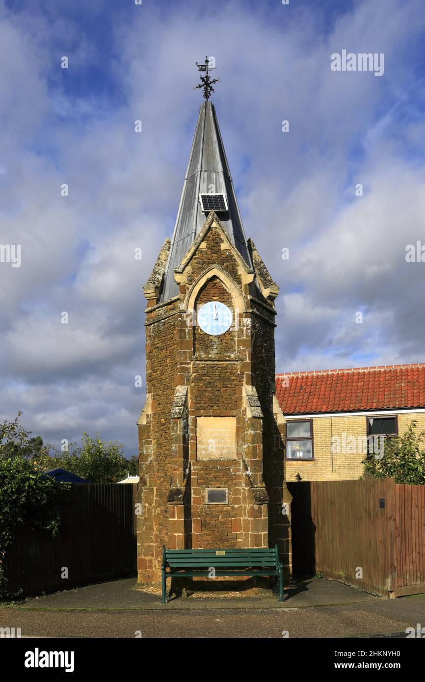 The Queen Victoria memorial, Grimston village, North Norfolk, England ...