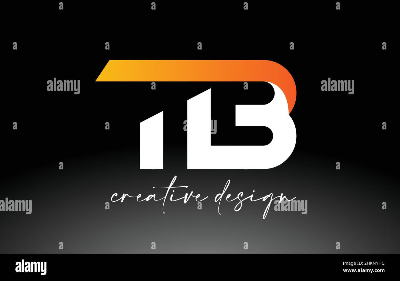 TB Letter Logo with White Golden Colors and Minimalist Design Icon ...