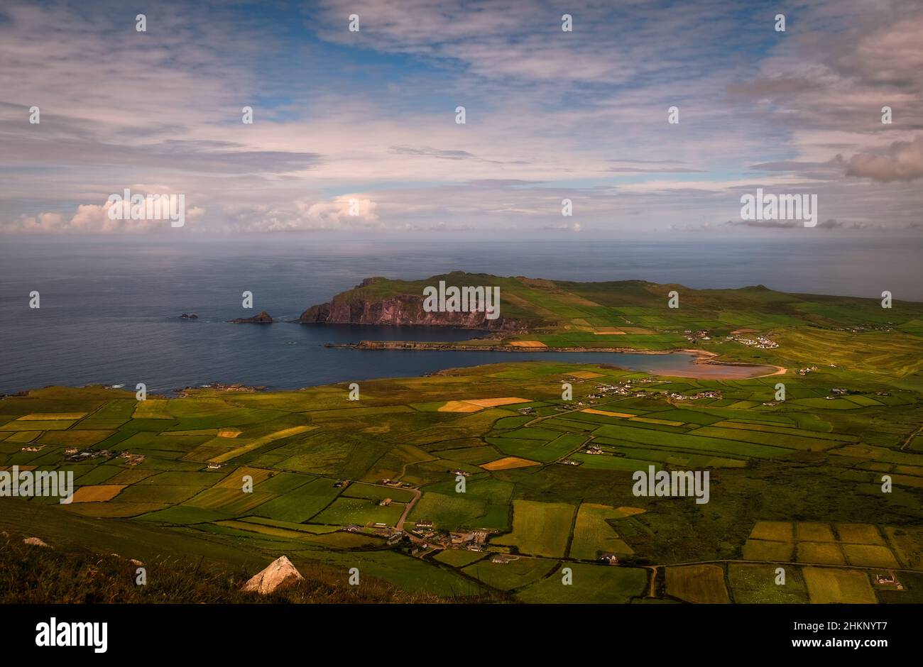 Dingle Peninsula sea coast from above Stock Photo - Alamy
