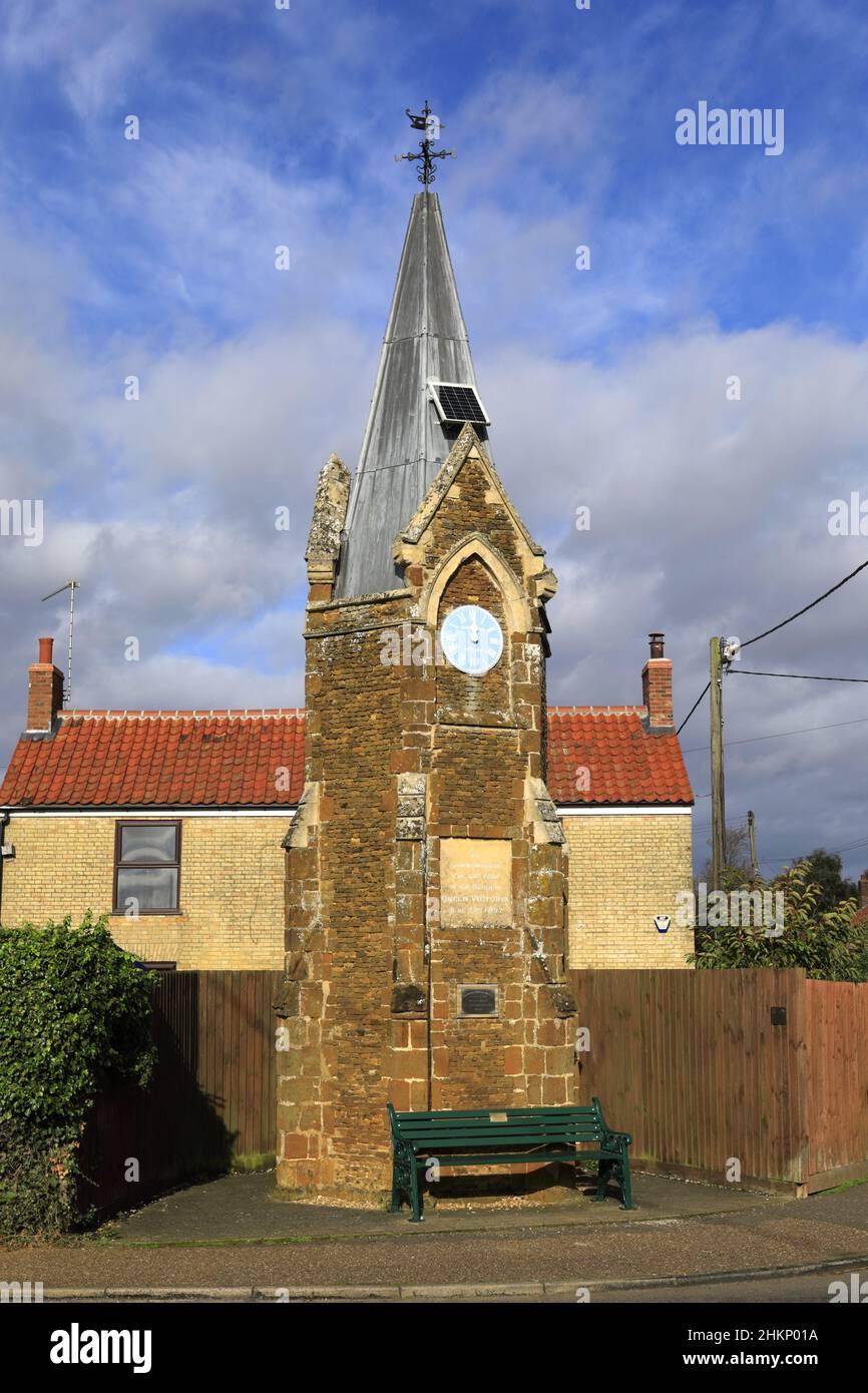 The Queen Victoria memorial, Grimston village, North Norfolk, England ...