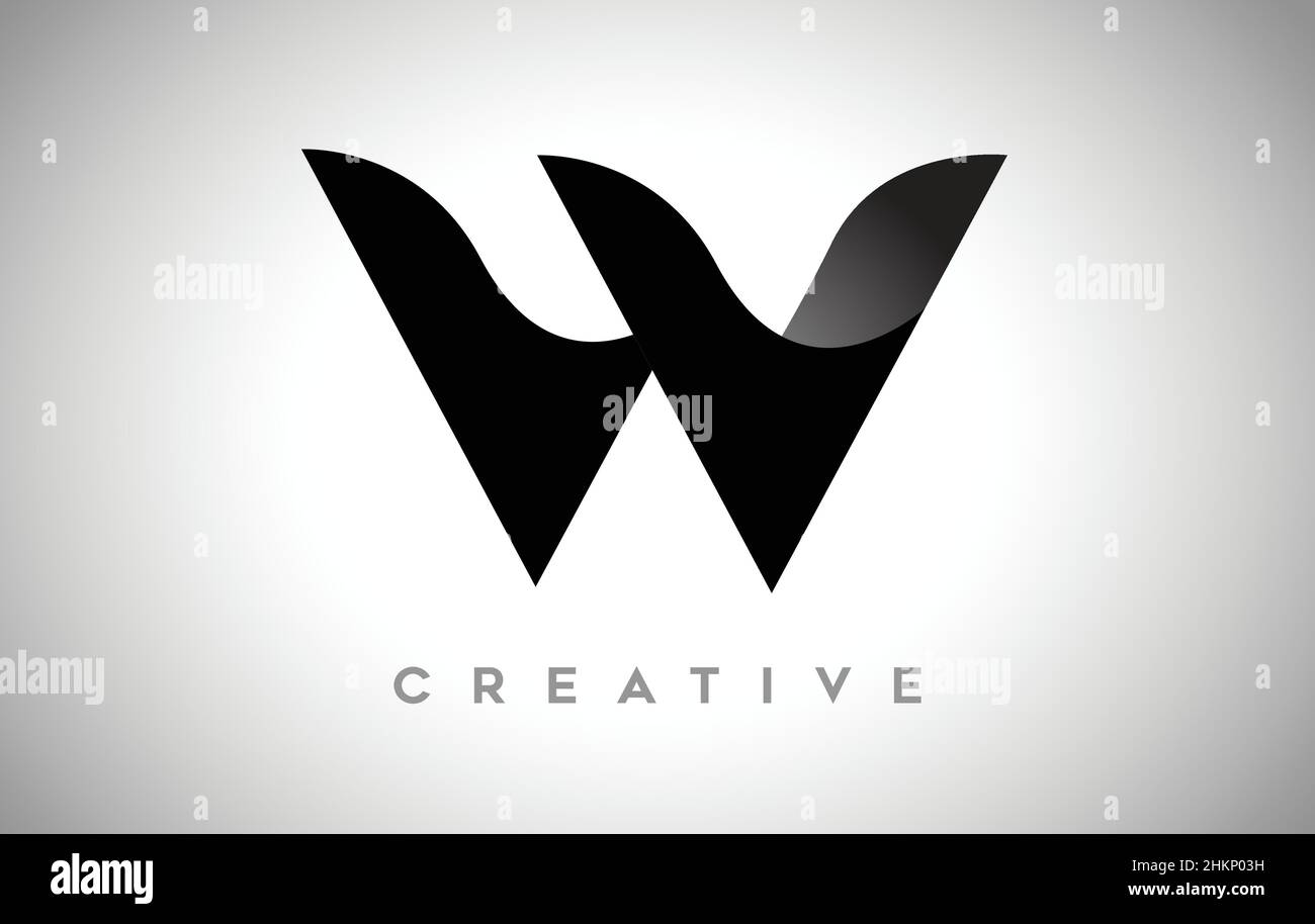 Black W Letter Logo Icon Design. Letter W Logo Design with Minimalist ...