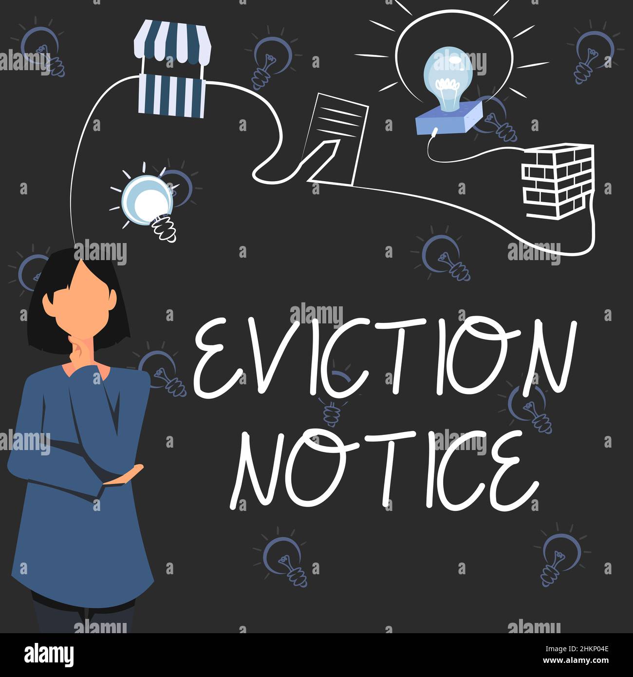 Text caption presenting Eviction Notice. Business approach an advance ...