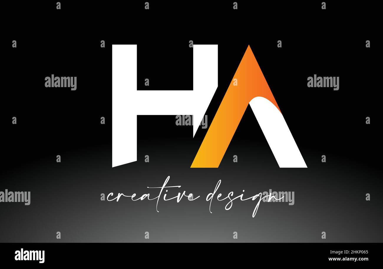 HA Letter Logo Design with Elegant Minimalist Look.HA Icon vector with ...