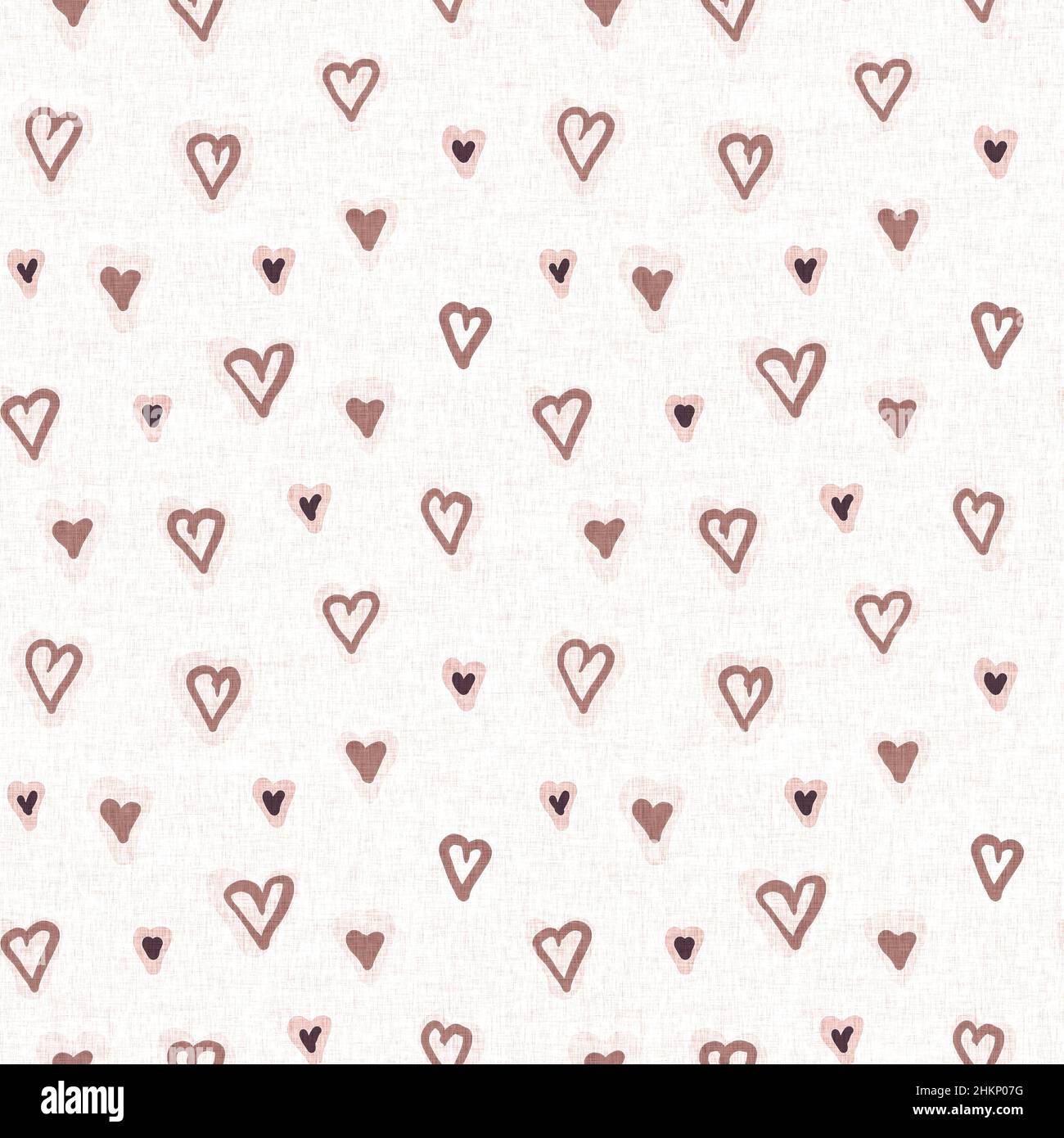 Gender neutral love heart seamless raster background. Simple whimsical ...