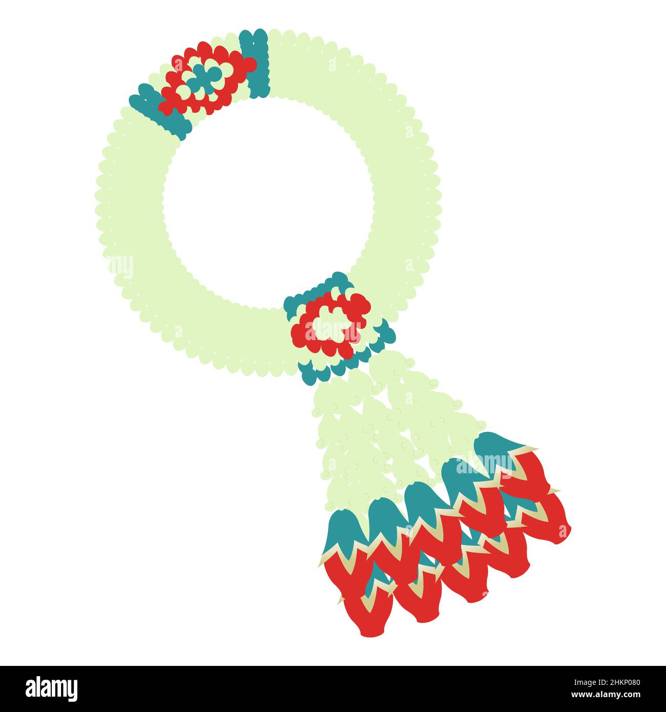 clip art of thai garland with cartoon design,vector illustration Stock ...