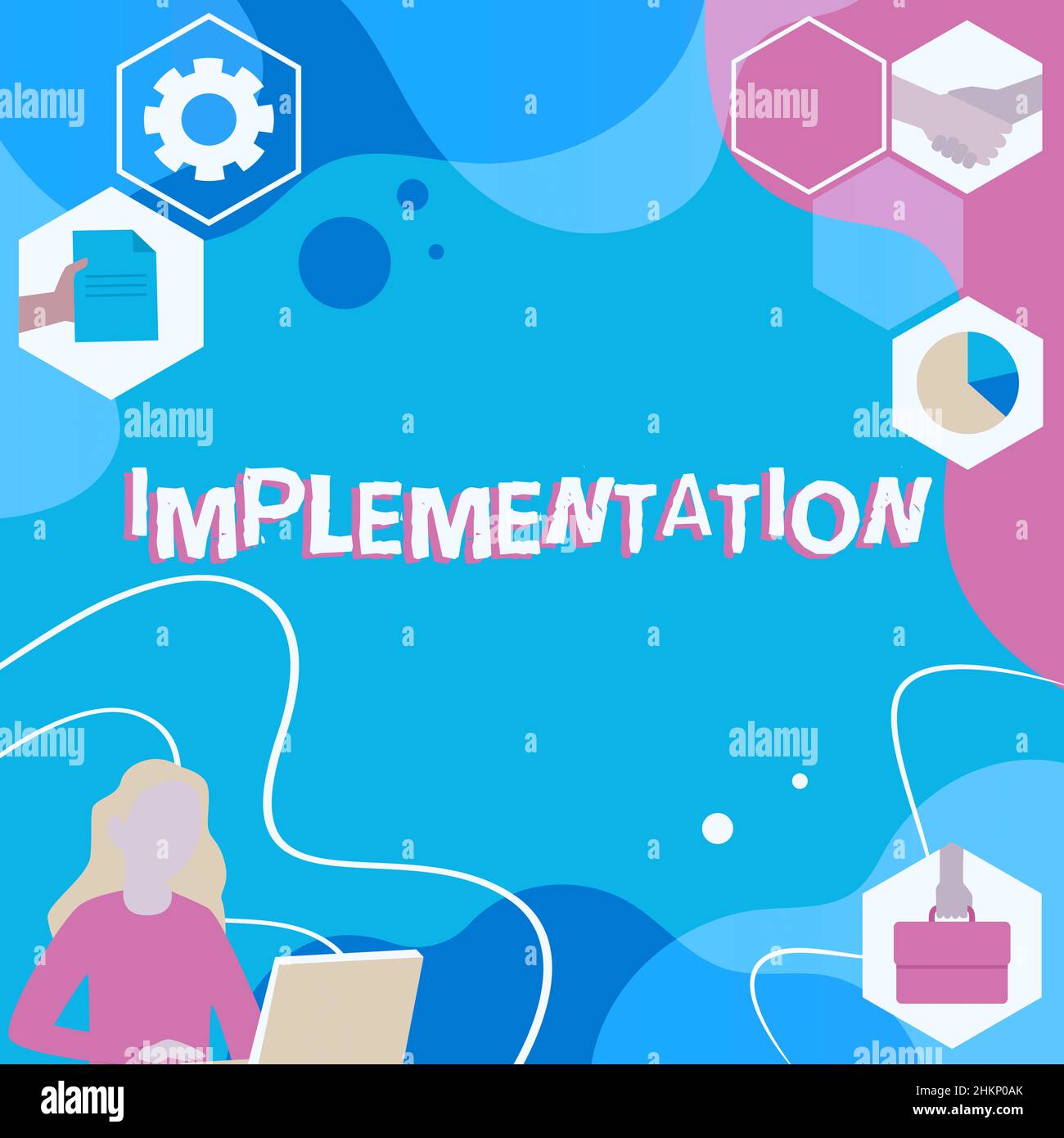 Text sign showing Implementation. Word Written on The process of making ...