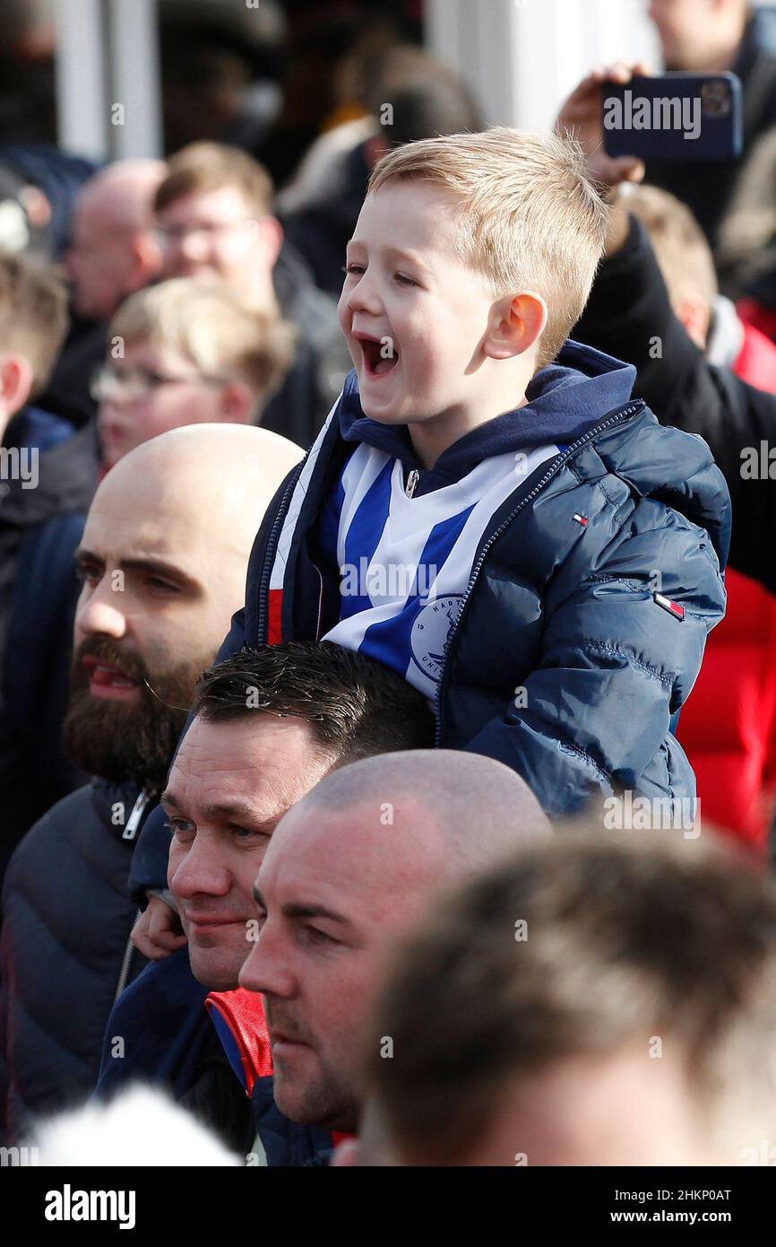 A happy Hartlepool United fan Stock Photo - Alamy
