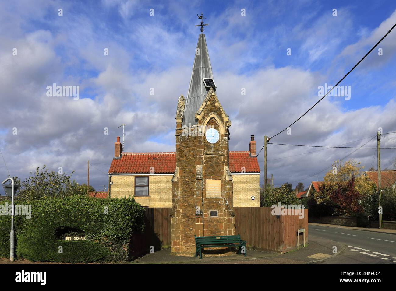 The Queen Victoria memorial, Grimston village, North Norfolk, England ...
