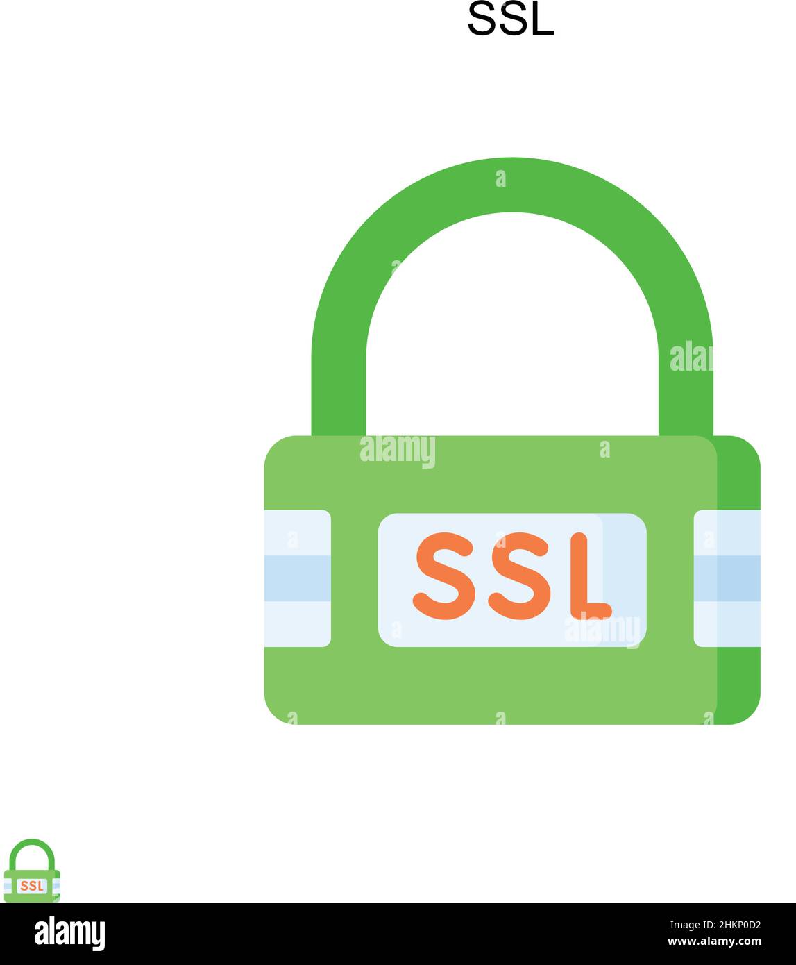 Ssl Simple vector icon. Illustration symbol design template for web ...