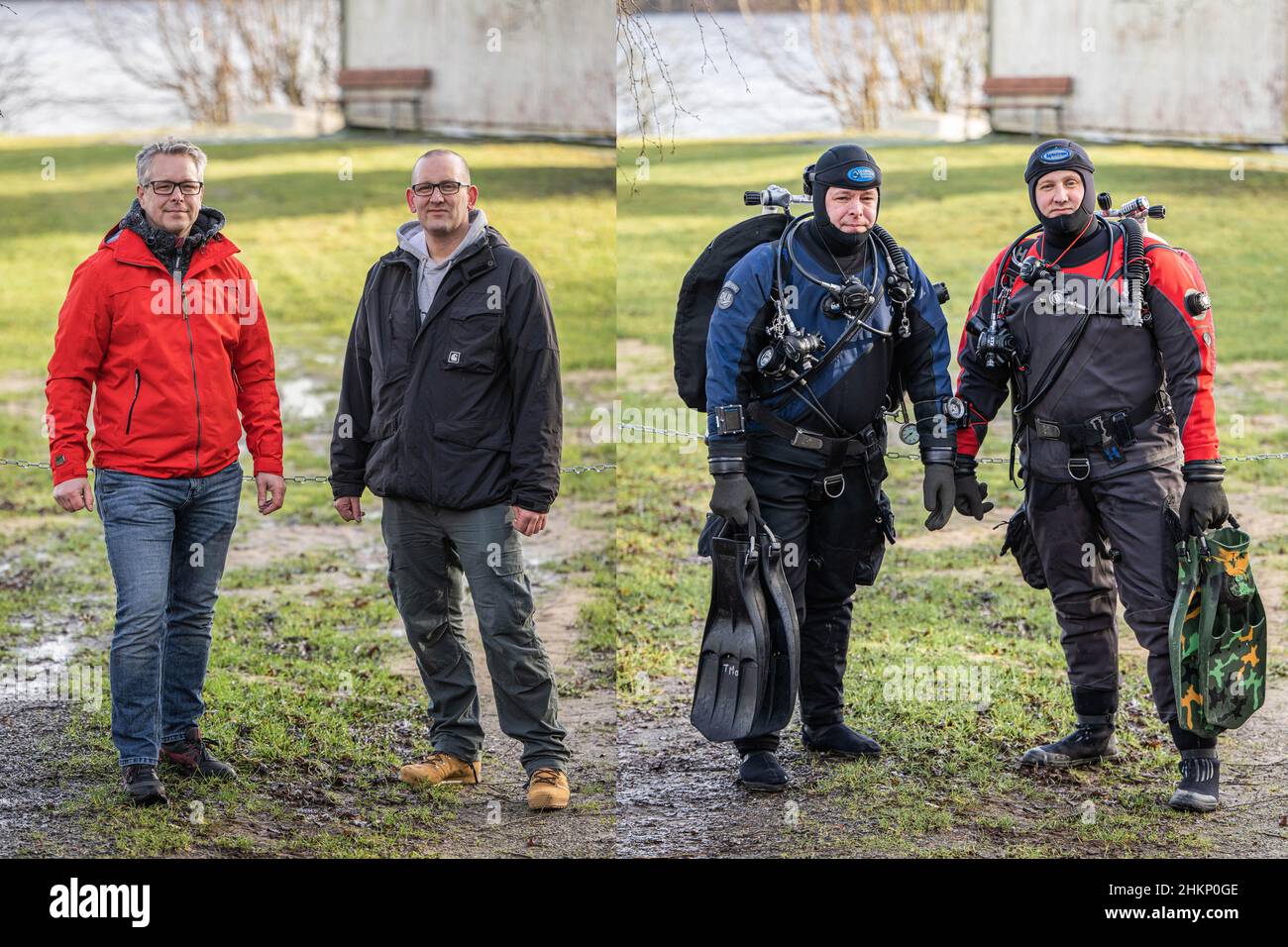 Hemmoor, Germany. 05th Feb, 2022. The picture combo shows the two ...