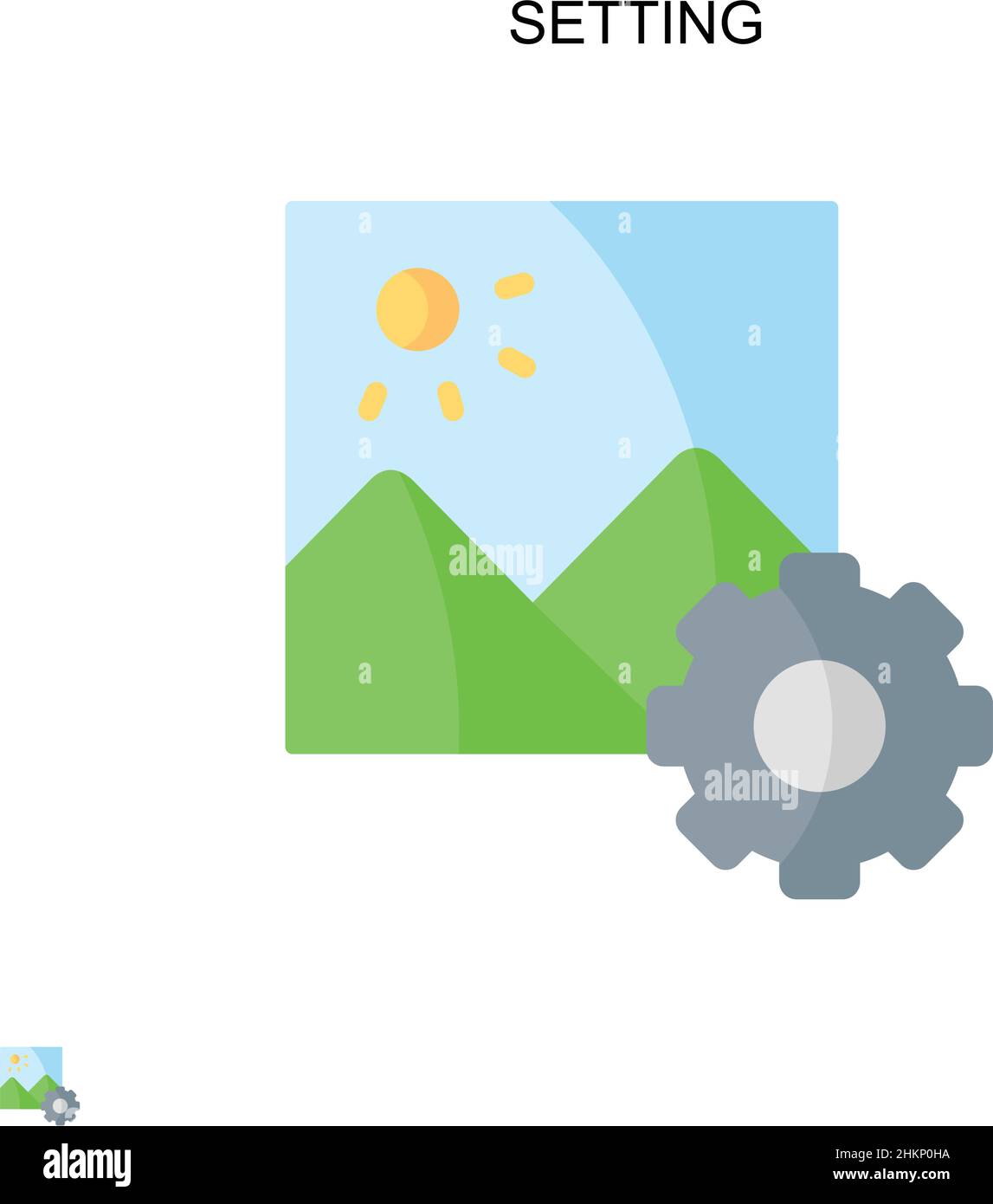 Setting Simple vector icon. Illustration symbol design template for web ...