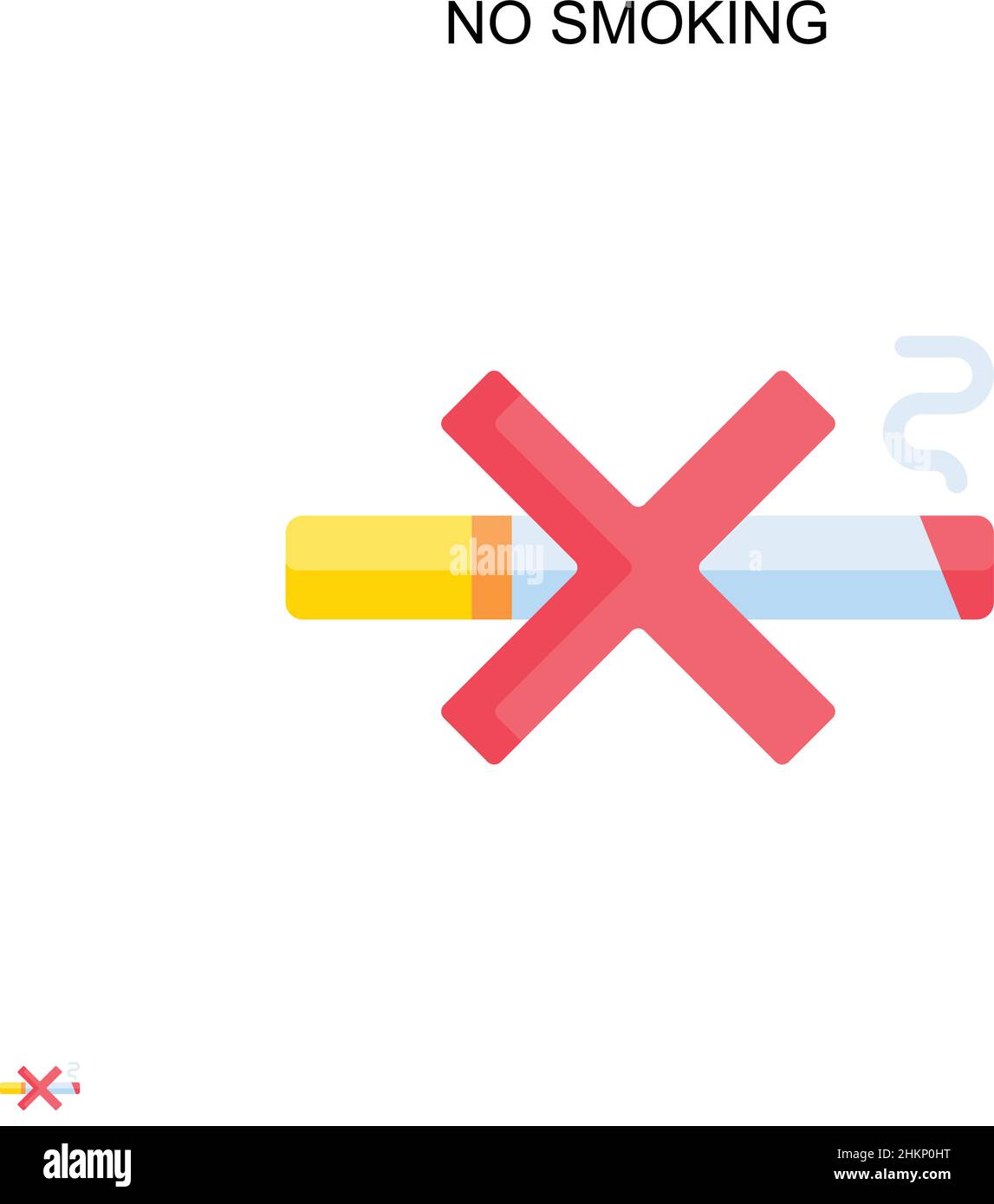 No smoking Simple vector icon. Illustration symbol design template for ...