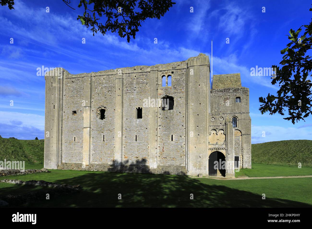 Summertime view of the ruins of Castle Rising Castle, Castle Rising ...