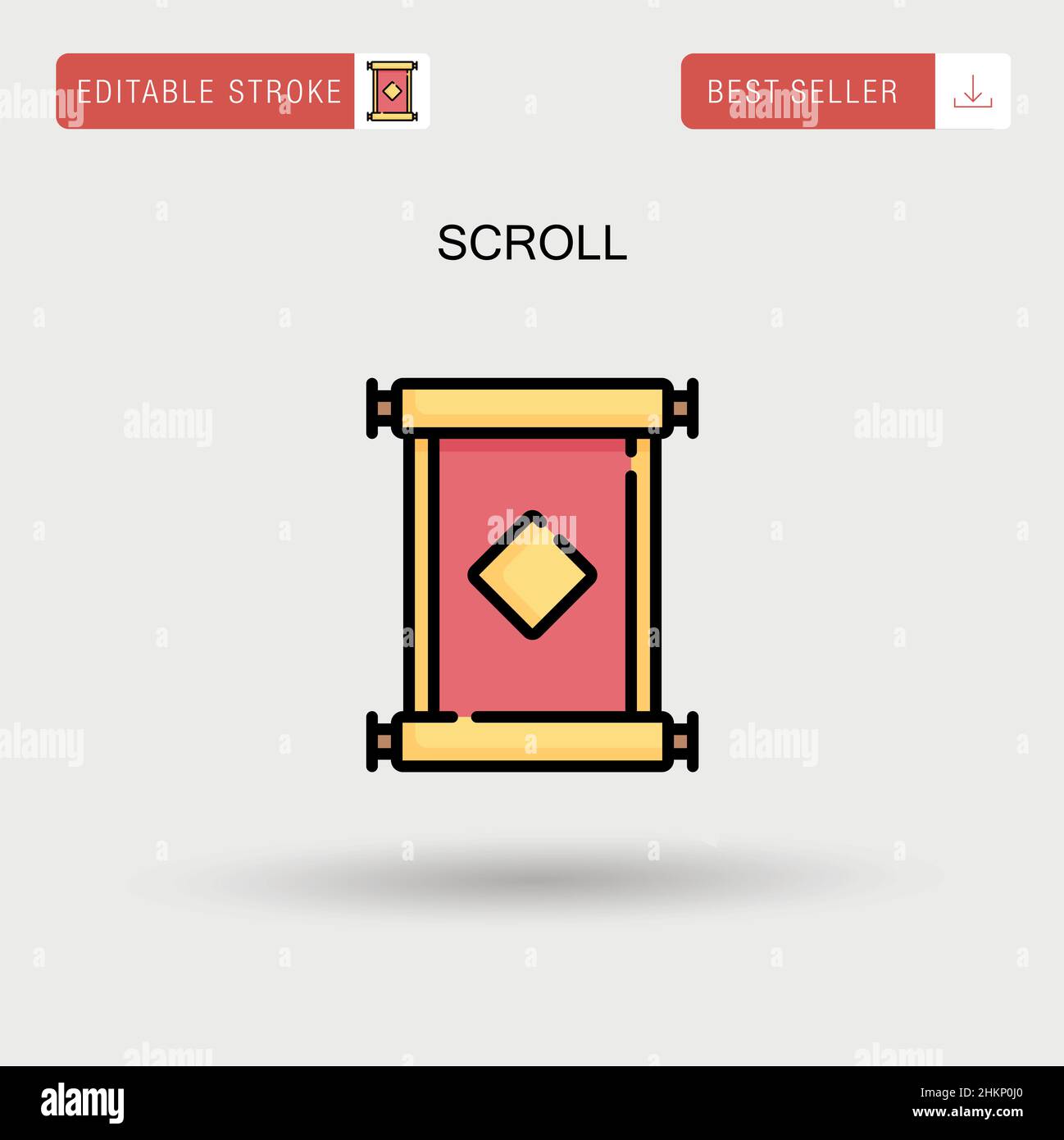 Scroll Simple vector icon Stock Vector Image & Art - Alamy