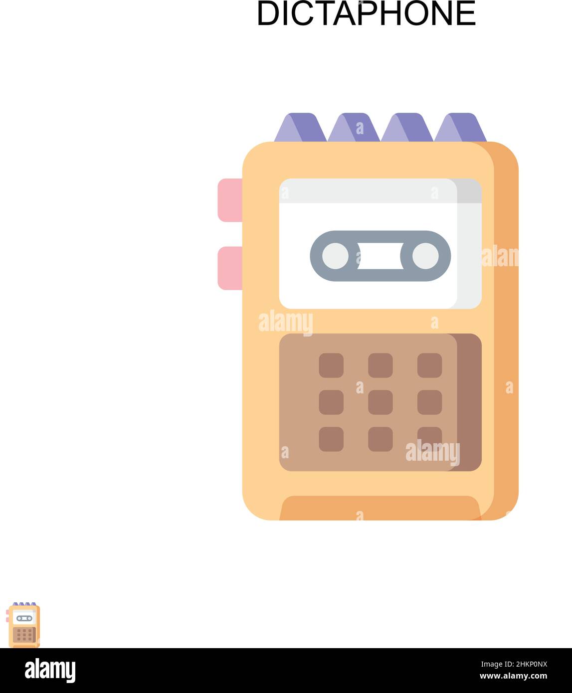 Dictaphone Simple vector icon. Illustration symbol design template for ...