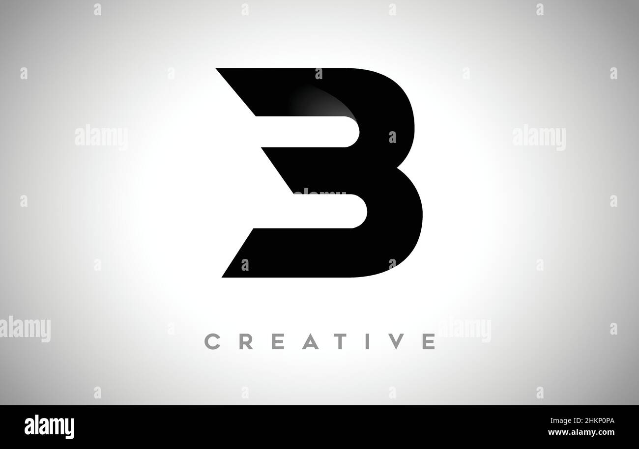 Black B Letter Logo Icon Design. Letter B Logo Design with Minimalist ...