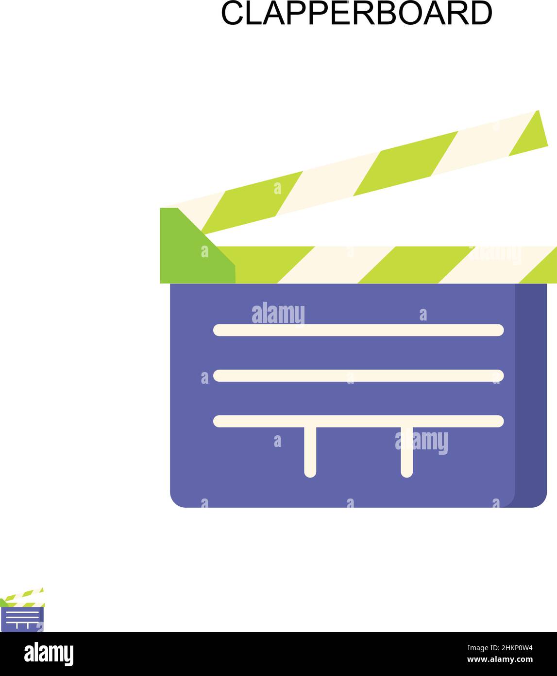 Clapperboard Simple Vector Icon Illustration Symbol Design Template For Web Mobile Ui Element