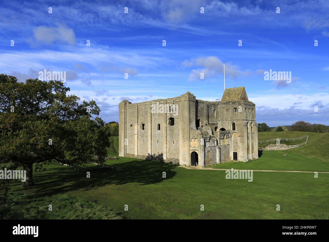 Summertime view of the ruins of Castle Rising Castle, Castle Rising ...