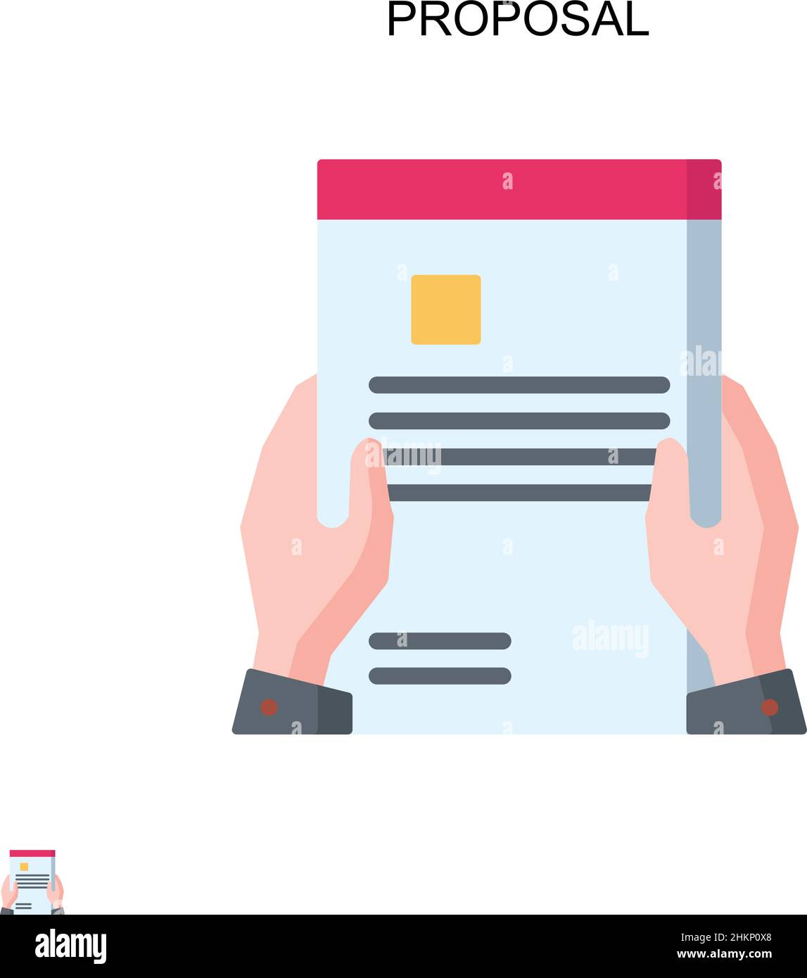 Proposal Simple vector icon. Illustration symbol design template for ...