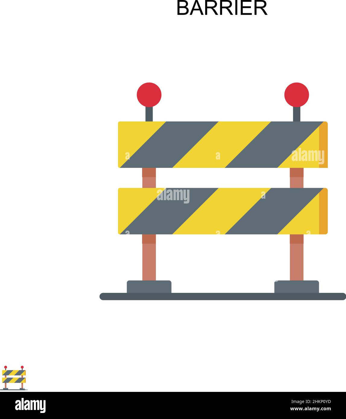 Barrier Simple vector icon. Illustration symbol design template for web ...