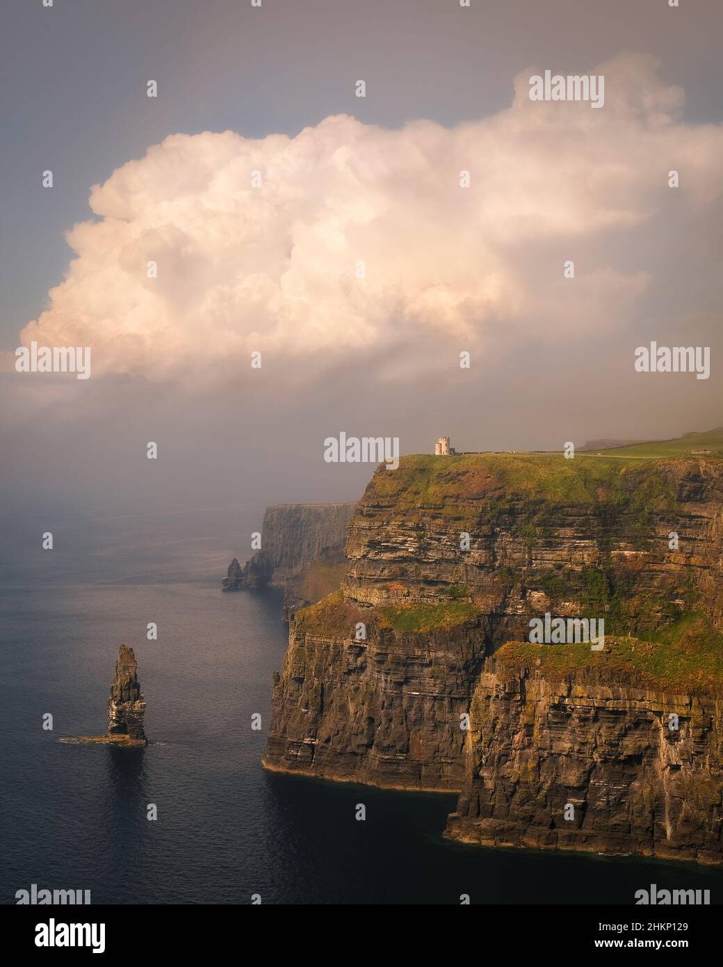 Spectacular and famous Cliffs of Moher above Atlantic ocean Stock Photo ...