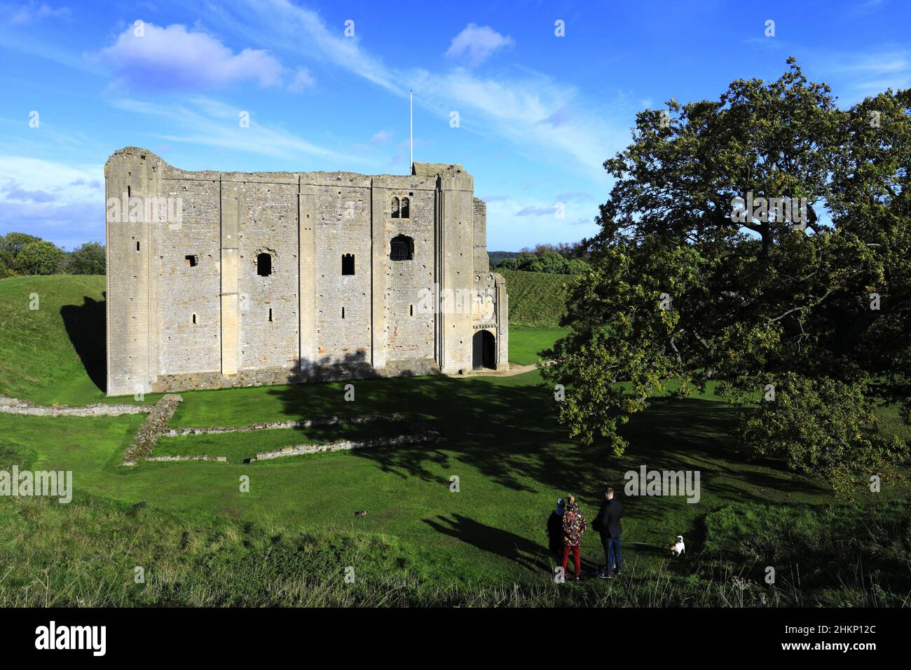 Summertime view of the ruins of Castle Rising Castle, Castle Rising ...