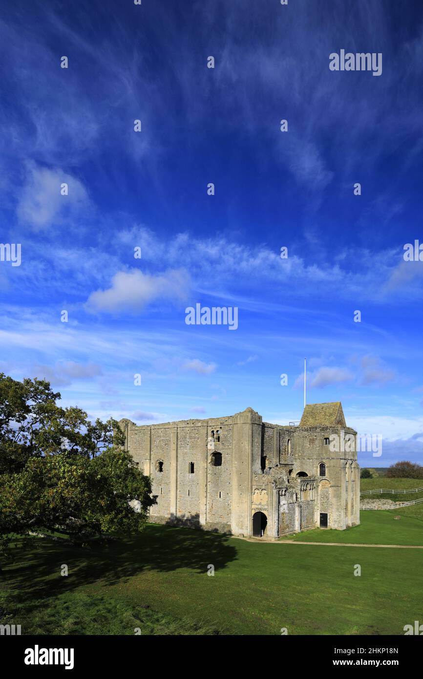 Summertime view of the ruins of Castle Rising Castle, Castle Rising ...