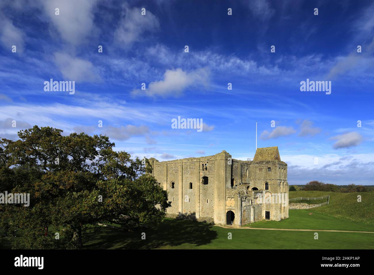 Summertime view of the ruins of Castle Rising Castle, Castle Rising ...