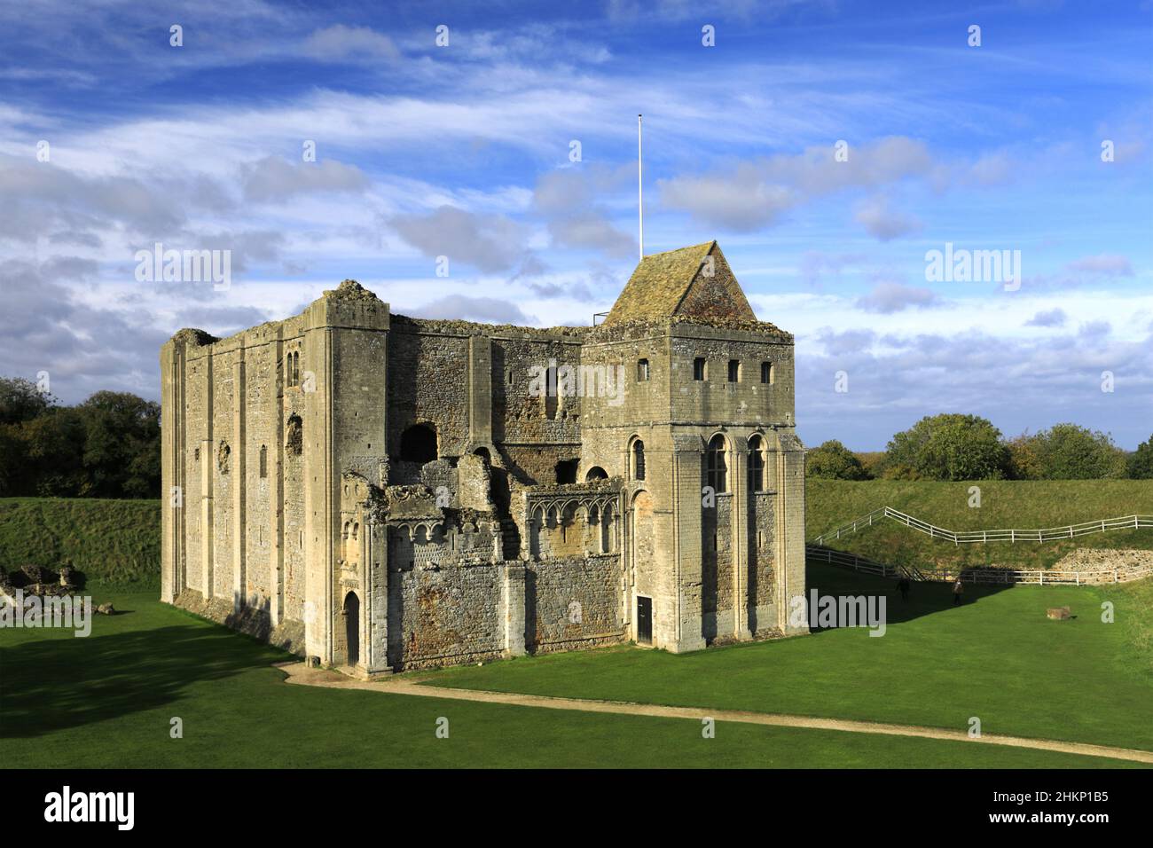 Summertime view of the ruins of Castle Rising Castle, Castle Rising ...