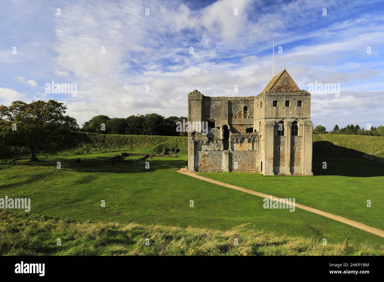 Summertime view of the ruins of Castle Rising Castle, Castle Rising ...