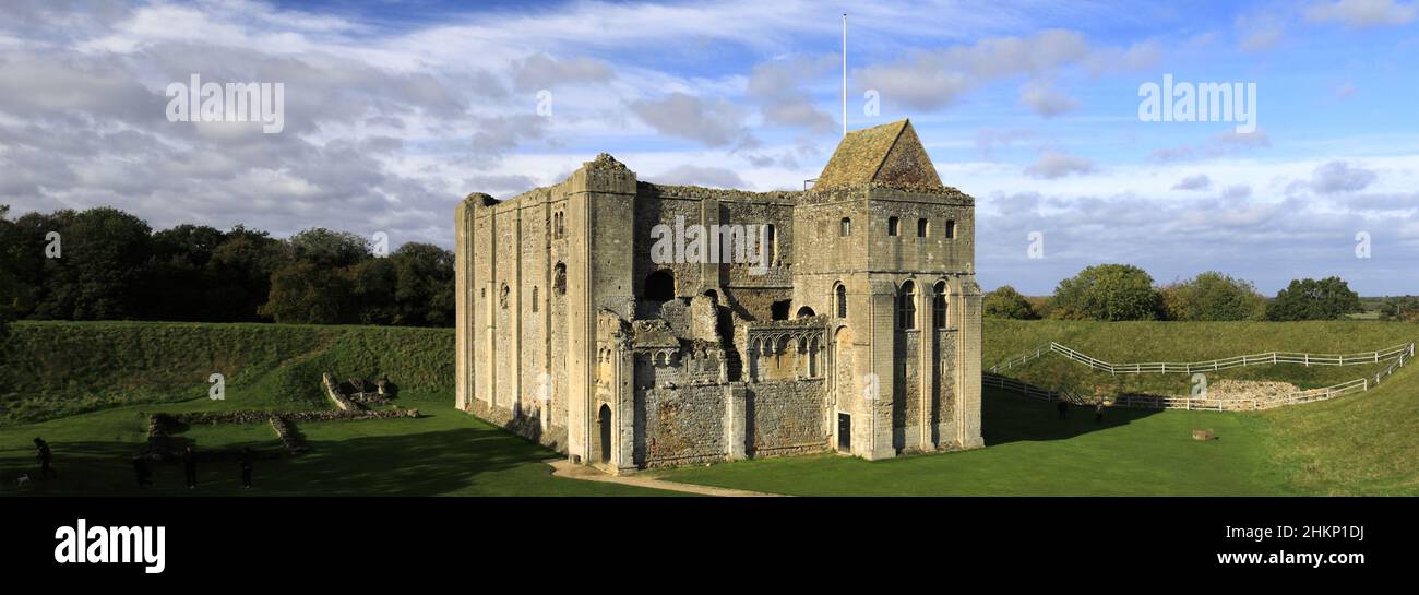 Summertime view of the ruins of Castle Rising Castle, Castle Rising ...