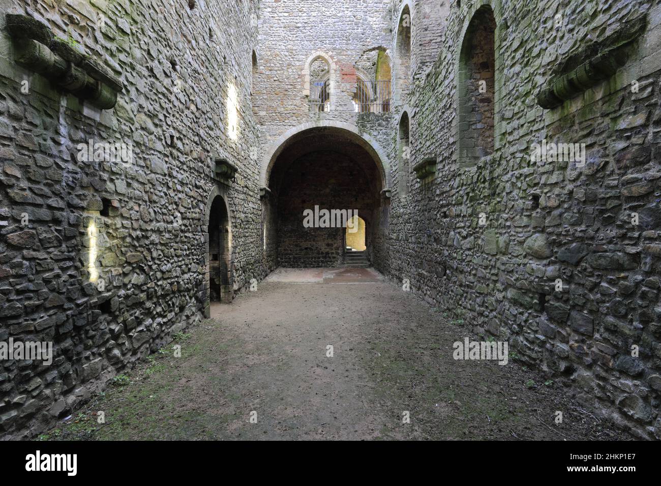 Summertime view of the ruins of Castle Rising Castle, Castle Rising ...