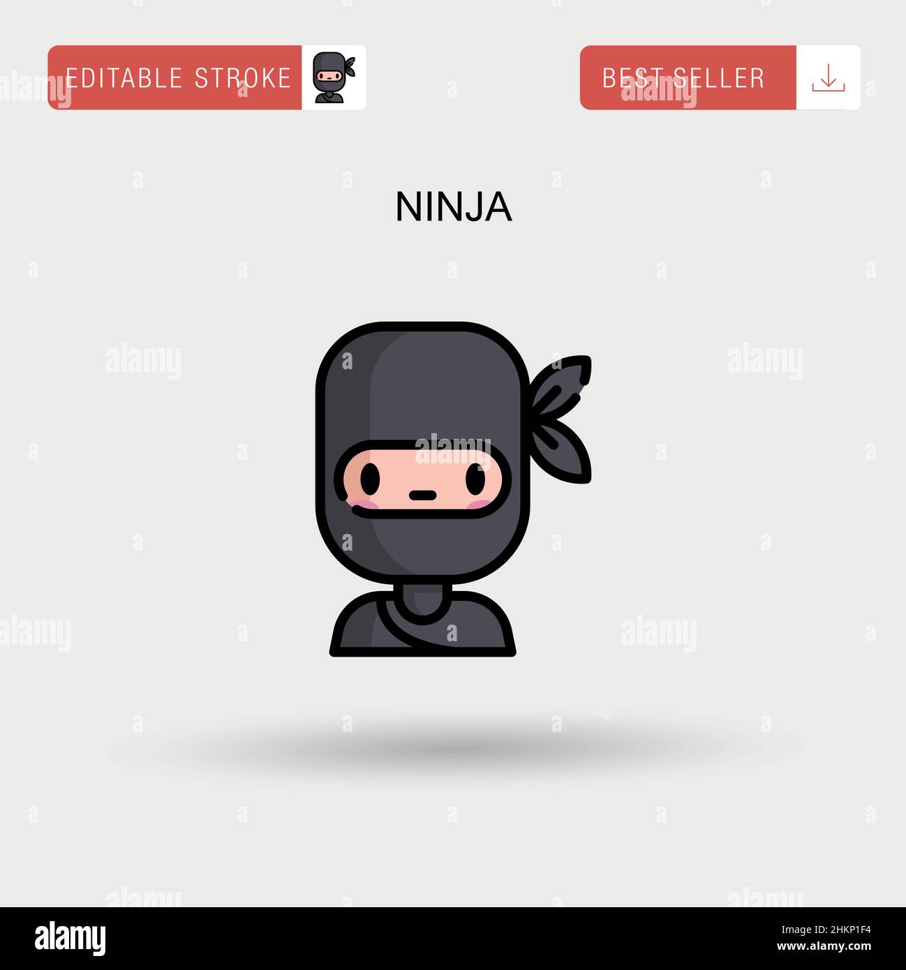 Red ninja logo hi-res stock photography and images - Alamy