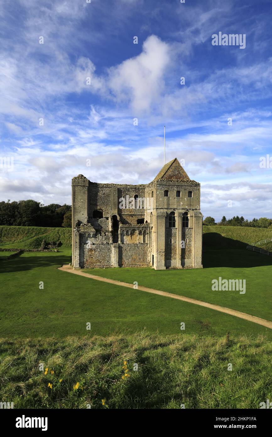 Summertime view of the ruins of Castle Rising Castle, Castle Rising ...