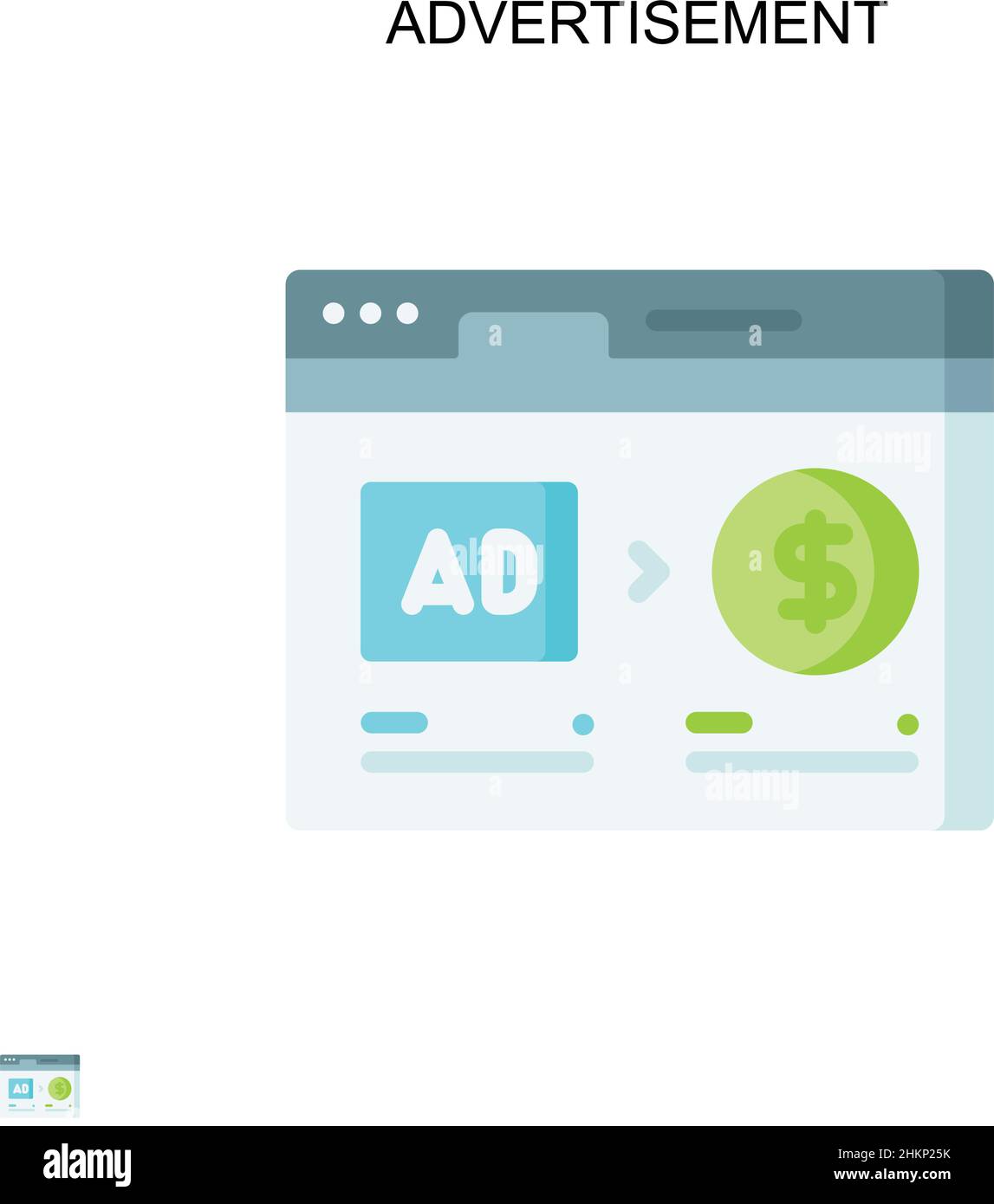 Advertisement Simple vector icon. Illustration symbol design template ...