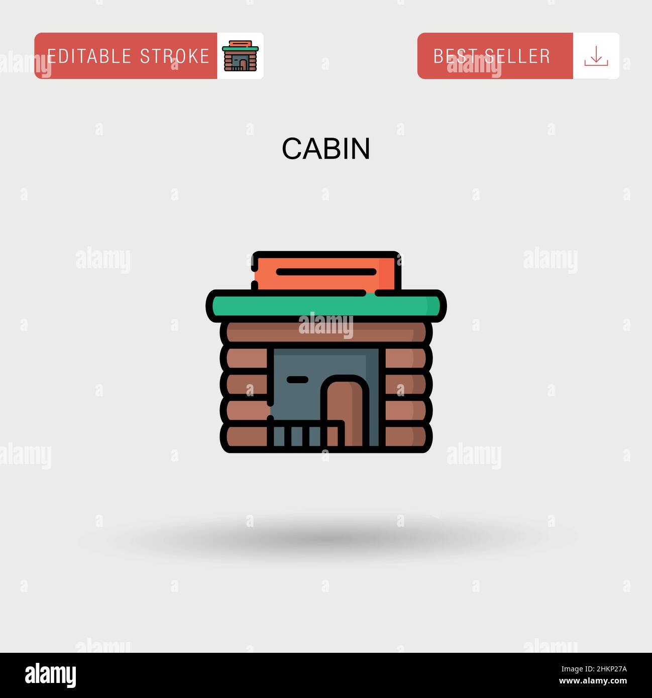 Cabin Simple vector icon Stock Vector Image & Art - Alamy