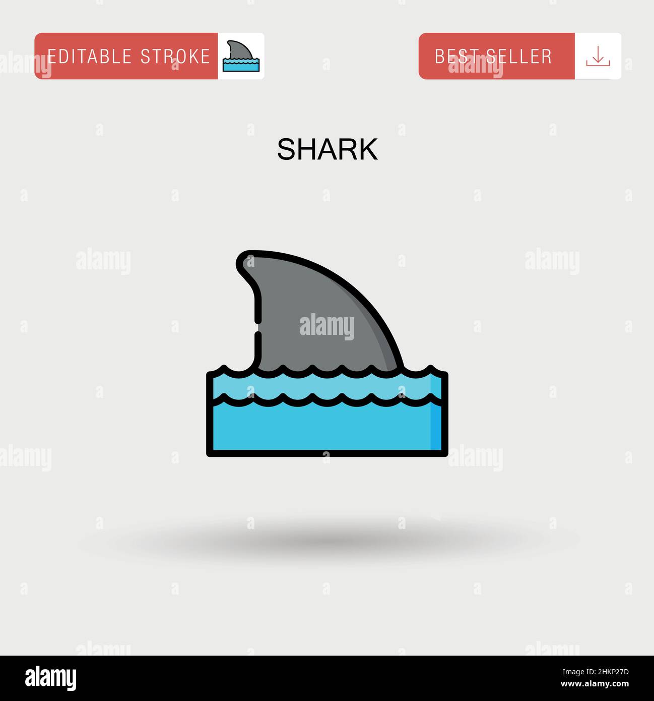 Shark Simple vector icon Stock Vector Image & Art - Alamy