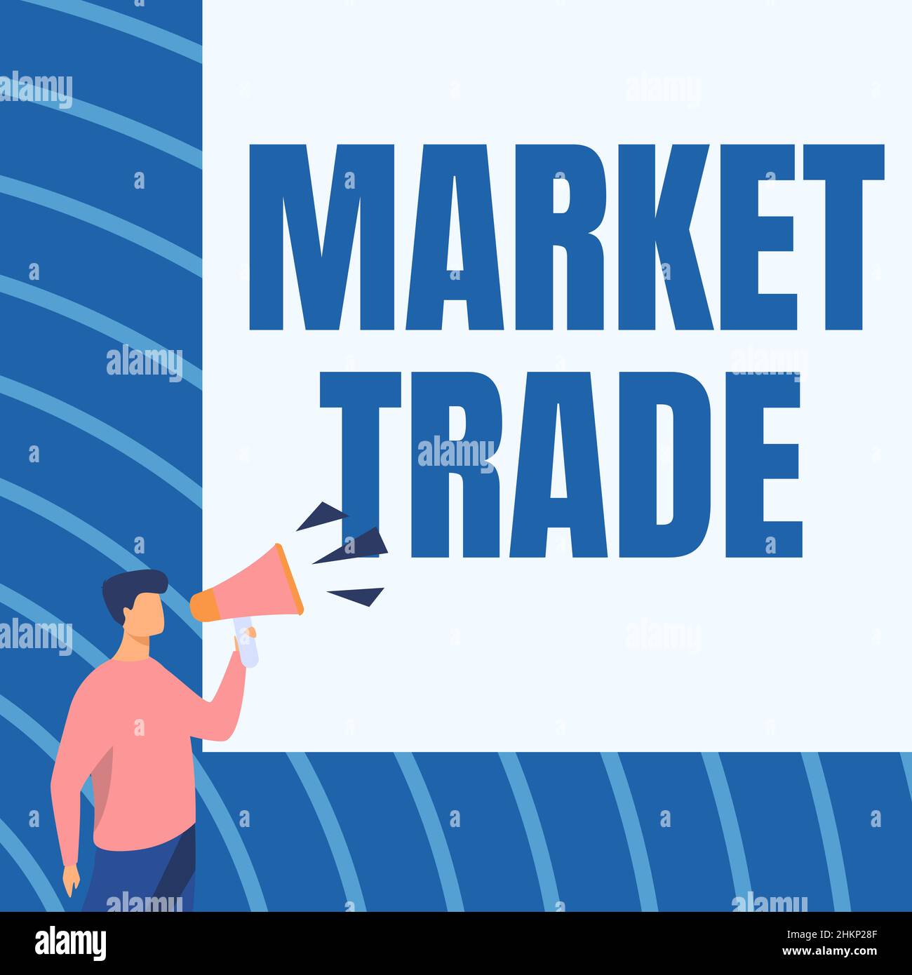 Text caption presenting Market Trade. Business approach action of ...