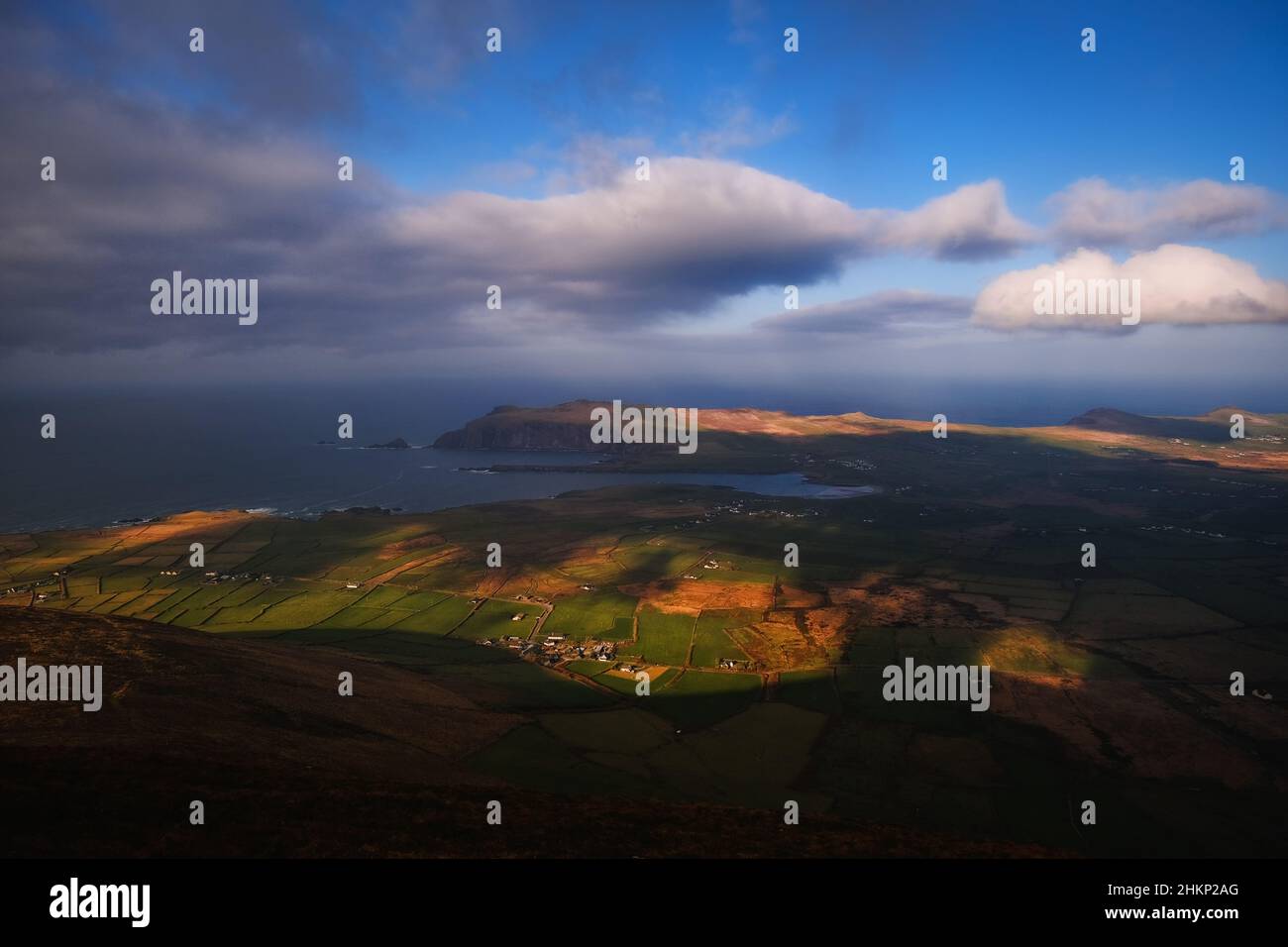 Dingle Peninsula sea coast from above Stock Photo - Alamy